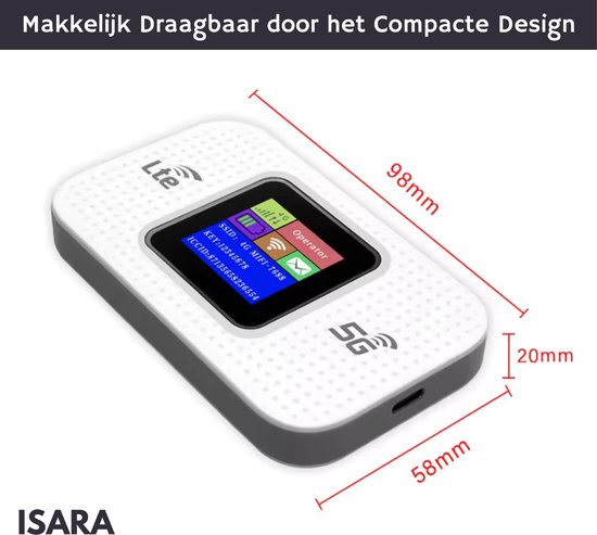 Mifi Router Wit – Draadloze Wifi – Mifi Routers – 4G/5G Router – 10 ...