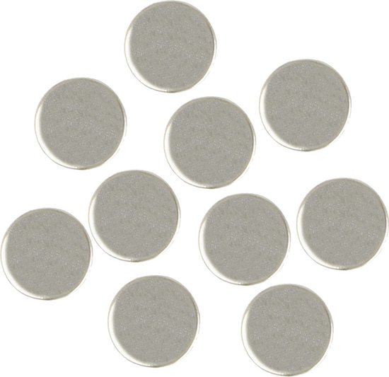 Amig Magneten setje rond - zilver - 10x stuks - 14 x 4 mm - Hobby... | bol