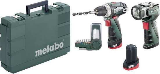 Metabo Powermaxx BS Basic 10.8V Li-Ion accu boor-/schroefmachine set (2x 2.0Ah accu) +... | bol.com