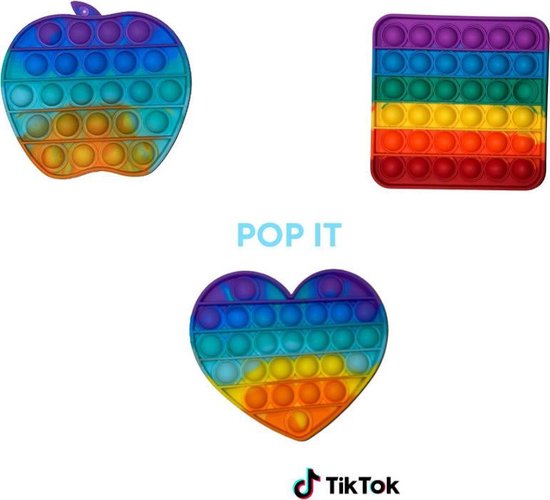 Rainbow pop it 3 in 1 pakket | Rainbow fidget pop it set | Rainbow pop ...