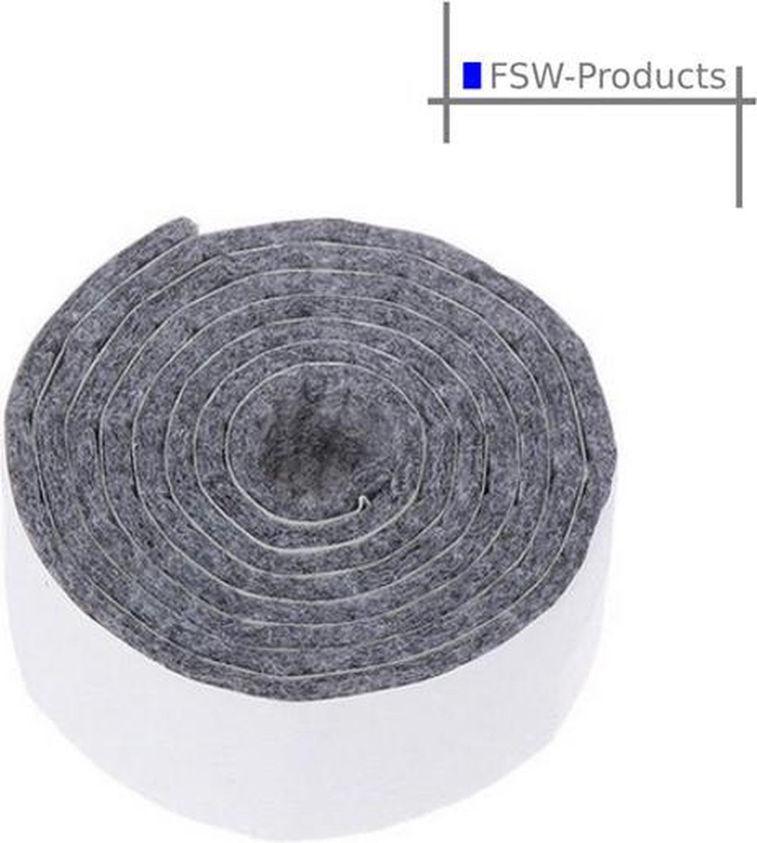 bol.com | FSW-Products - Zelfklevende Vilt Grijs (Rol 1 Meter) - 2.5cm ...