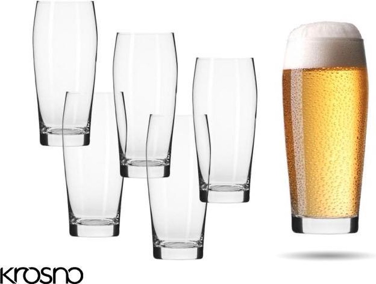 Krosno Chill Collection Bierglazen - Set van 6 - 500ml | bol.com
