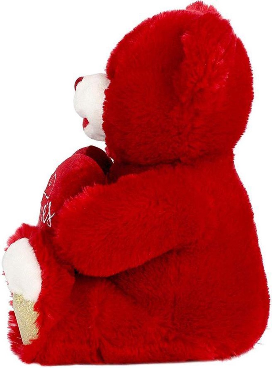 beer rood hartjes de liefde of knuffelbeer valentijnsbeer | bol.com