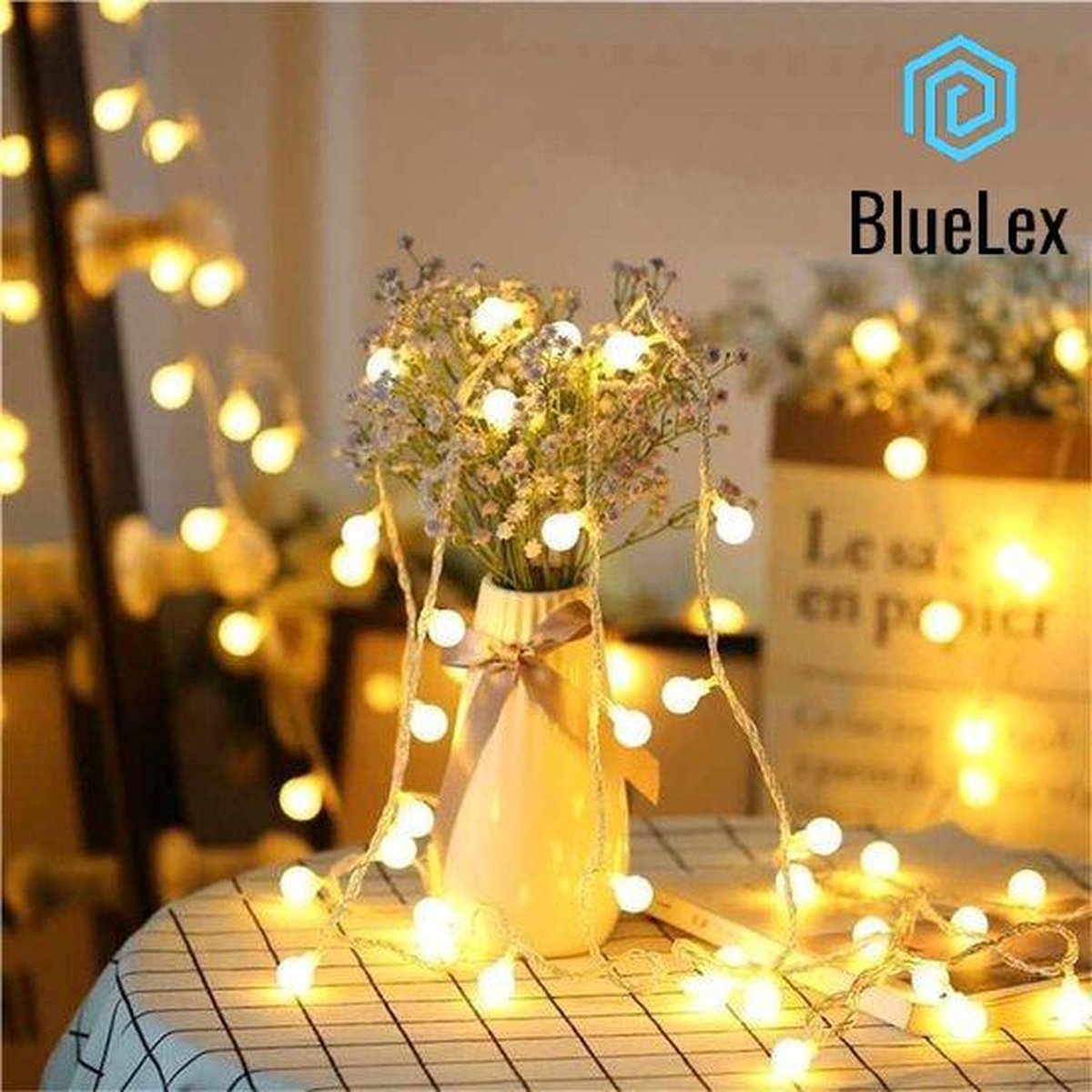 BlueLex® Lampjes slinger 2.0 - Lichtjes slinger - 6m - 40 LED's - Warm ...
