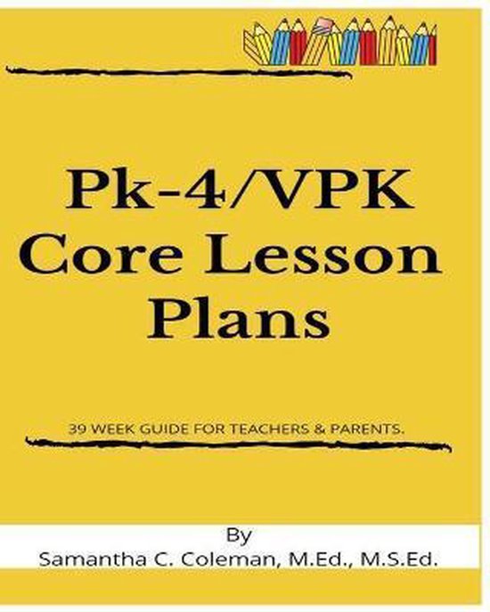 Pk-4/VPK Core Lesson Plans | 9798672418643 | Samantha Cooper Coleman ...