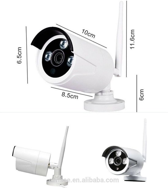 Lylu CCTV Draadloos Beveiligingscamera Set met 8 draadloos Camera Full ...