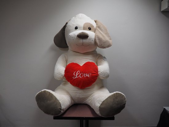 |Knuffel Groot| Hond Hart | Hond Mega | Super pluche | Mega knuffel ...