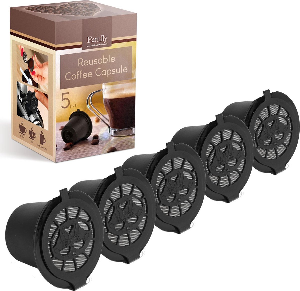 5x Herbruikbare Nespresso Koffie Cup - Milieuvriendelijk - Duurzaam ...
