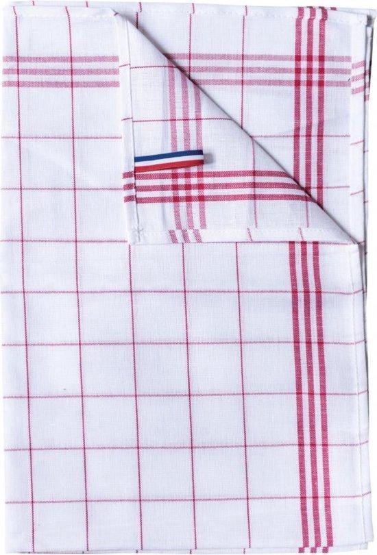 Geruite theedoek Origine France met Vegan label kleur Rood | bol.com