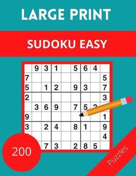 LARGE PRINT SUDOKU EASY 200 puzzles, Luxury Publication | 9798714987694 ...