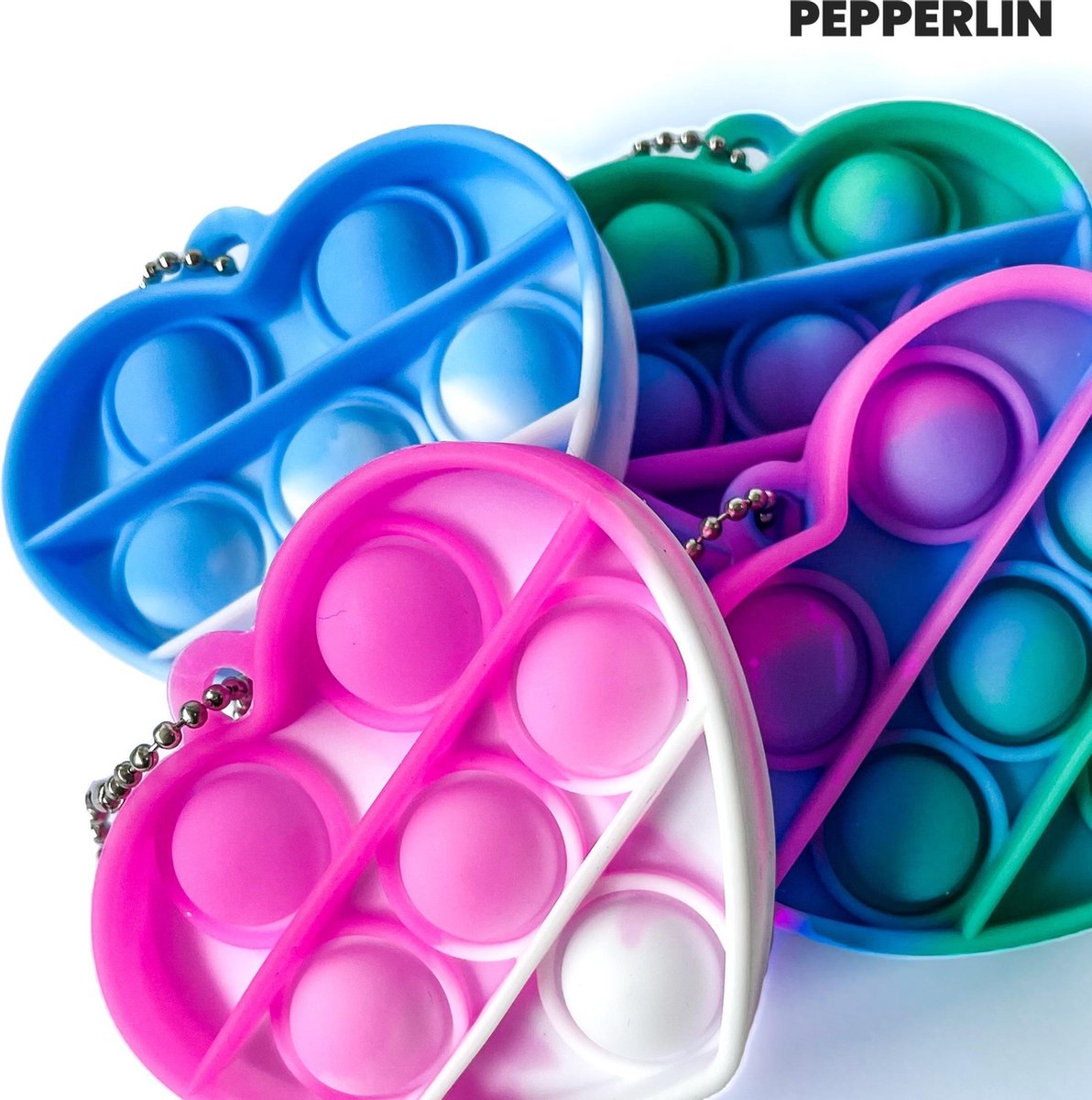 Blij Kind - Fidget - Popit - Mini - Pop it - Hartje - Marble - Roze ...