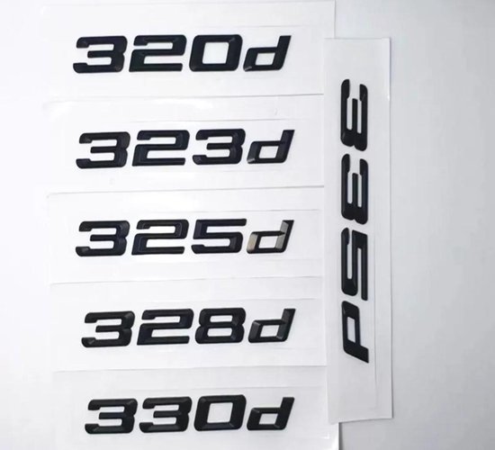 330d Zwart embleem voor BMW 3-serie type aanduiding achterklep logo ...