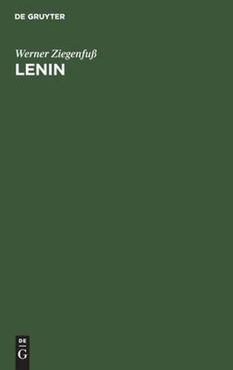 Lenin | 9783111167770 | Werner Ziegenfuß | Boeken | bol