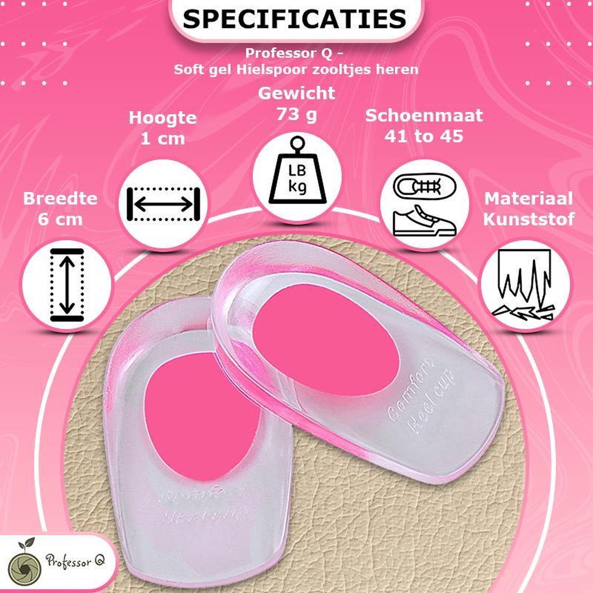 Hielspoor Zooltjes Dames - Hielbeschermers - Soft Gel - 2 Paar ...