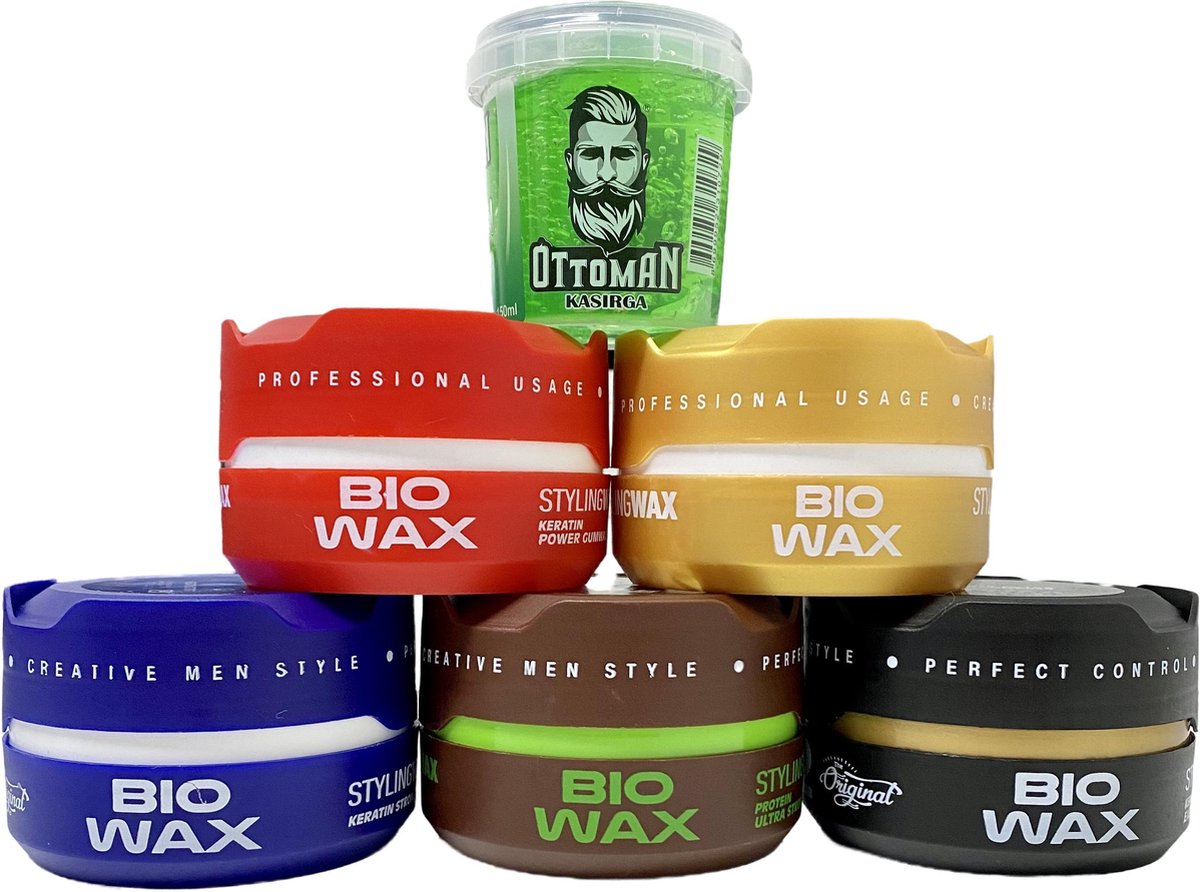 5-Pack Biowax Hairwax + 1x Ottoman Hairgel - Keratin Professional ...