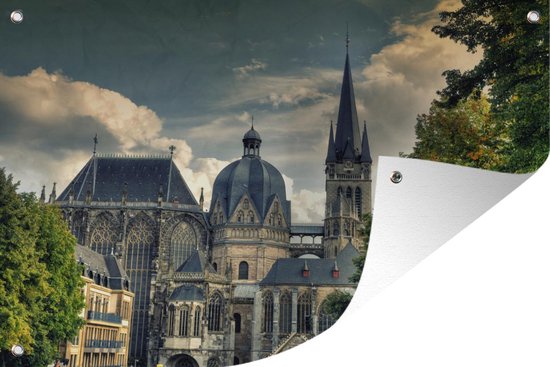 Tuinposters buiten De kathedraal van de Duitse stad Aken - 90x60 cm ...
