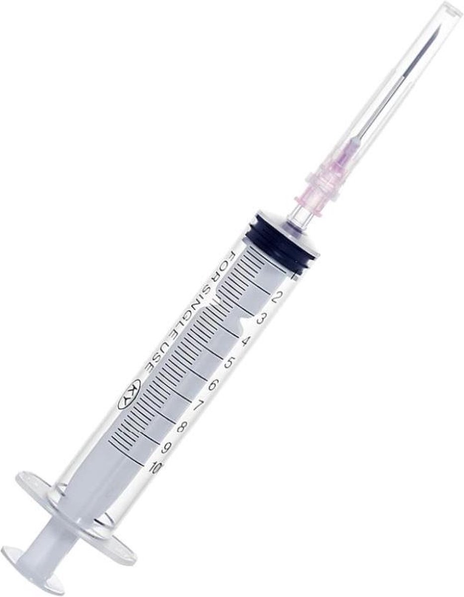 20 stuks spuit 10ml met naald tips | bol.com