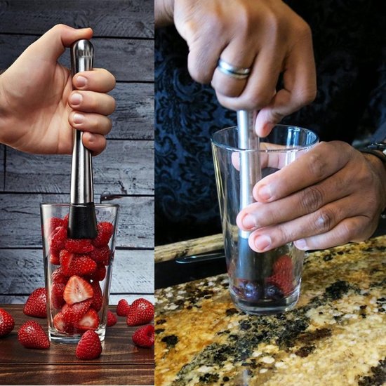 Binnenshuis Cocktail Stamper - RVS | bol.com