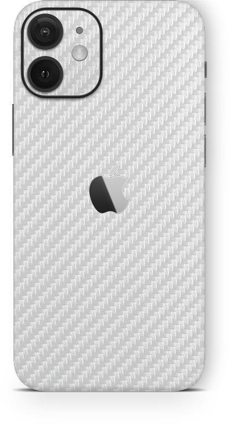 iPhone 12 Mini Skin Carbon Wit - 3M Sticker | bol