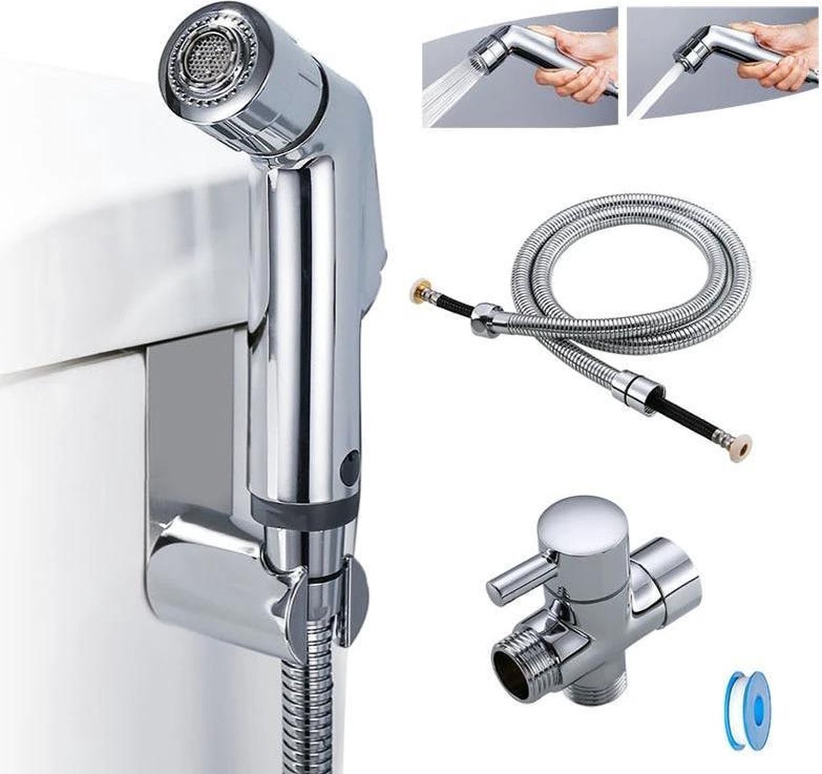 1,2 m twee-functie wc hand bidet kraan badkamer douche sproeier, T ...