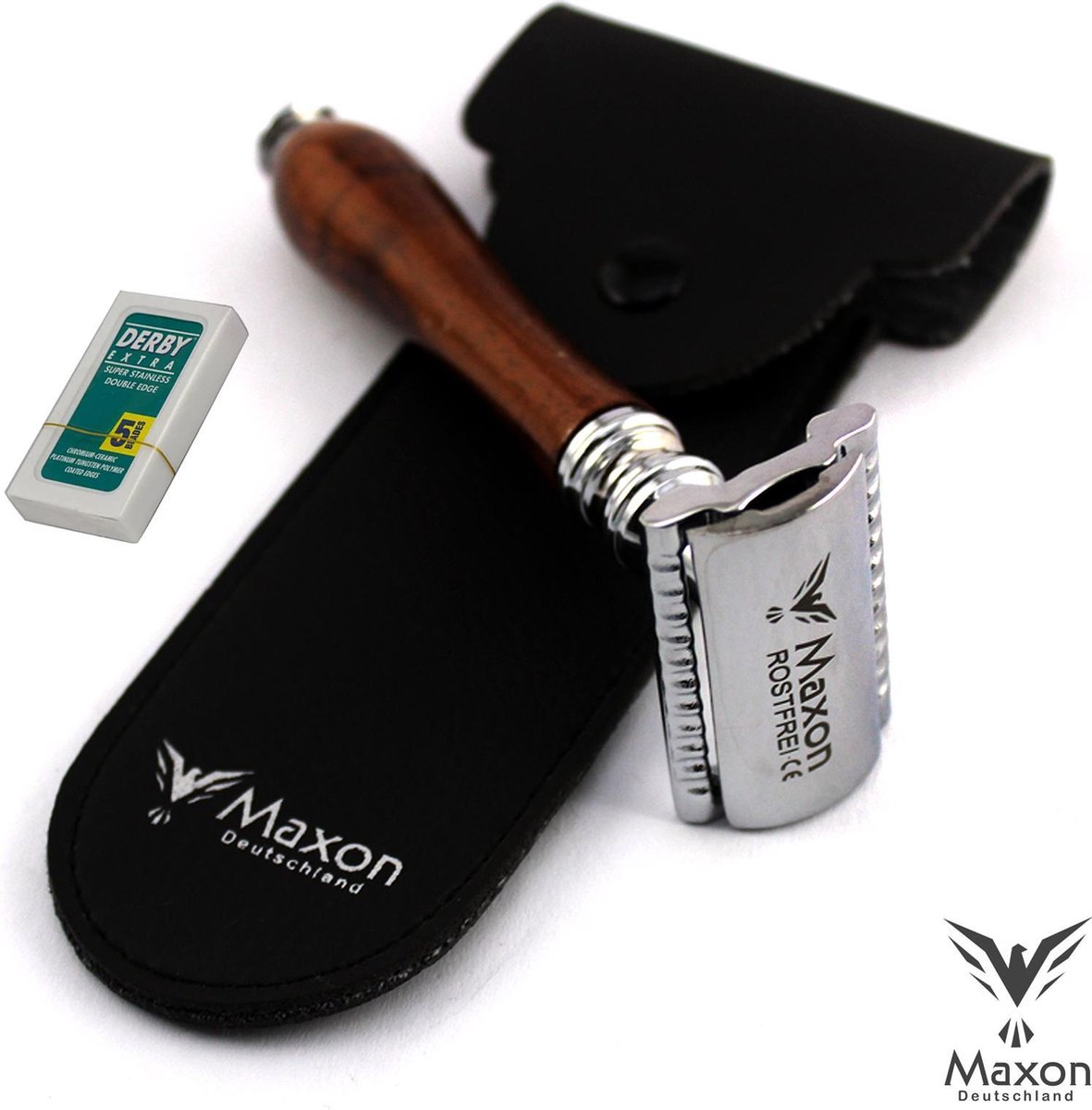Maxon Safety Razor - Dubbelzijdig Scheermes voor Mannen en Vrouwen ...