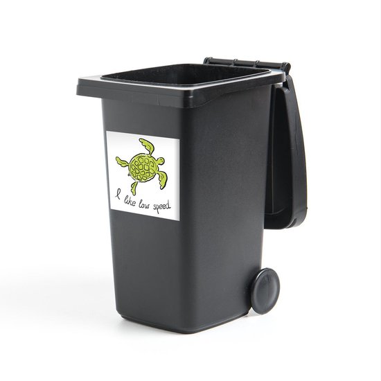 Container sticker Groene schildpad illustratie - Illustratie van de ...