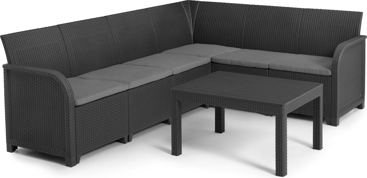 Keter Rosalie Corner set avec table Orlando - 4 à 5 personnes ...