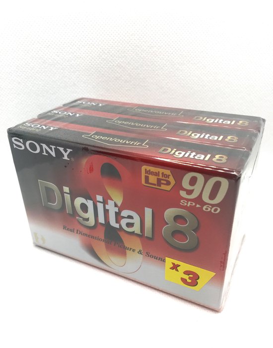 Sony Digital 8 Camcorder cassette tape LP 90 ( 3 Pack ) | bol.com