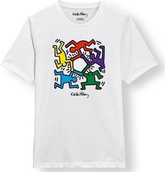 Keith Haring Multi Stickman T-Shirt Wit | bol
