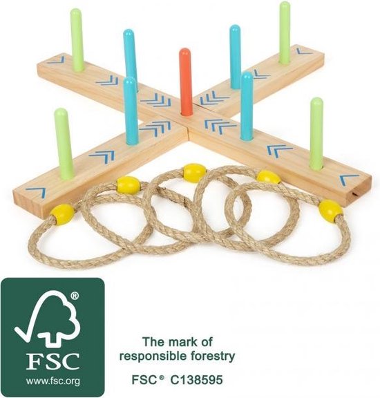 Touwringen Gooien (9 palen) - Hout | bol.com