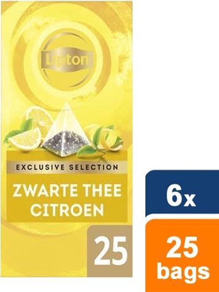 Lipton Tea Exclusive Selection Rafraîchissant Citron - 6 x 25 sachets ...