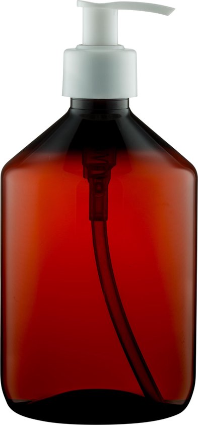Lege Plastic Flessen 500 ml – 10 stuks - PET Bruin 28 navulbaar - met ...