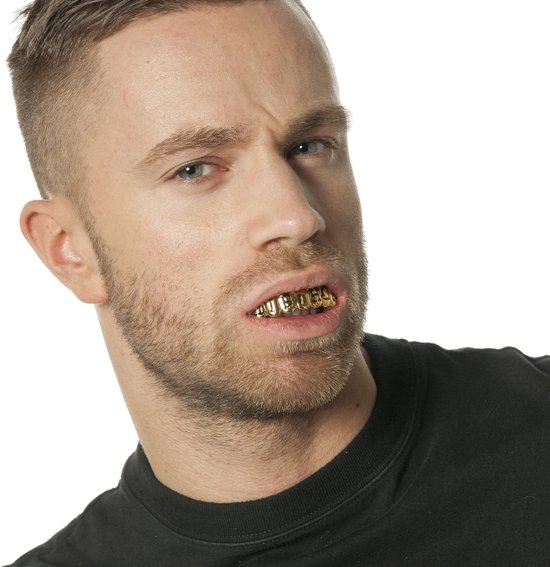 Goud Gebit Hip Hop - Gouden Tanden - Carnaval - One Size - Volwassen ...