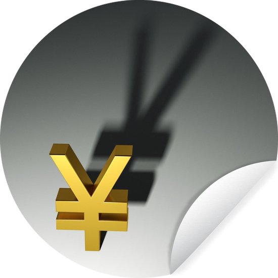 Illustration d'un symbole du renminbi sur fond gris Sticker mural ...