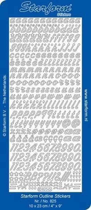 Starform Stickers Alphabet 2: Italic (10 PC) - Gold - 0825.001 ...