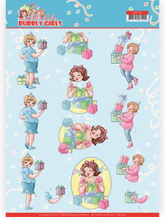 Decorating Bubby Girls Party 3D Cutting Sheet by Yvonne Creations 10 ...