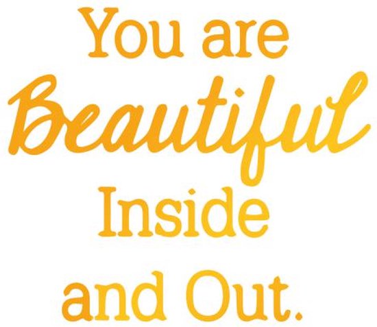 Beautiful Inside and Out Hotfoil Stamp (53 x 46mm | 2 x 1.8in) | bol