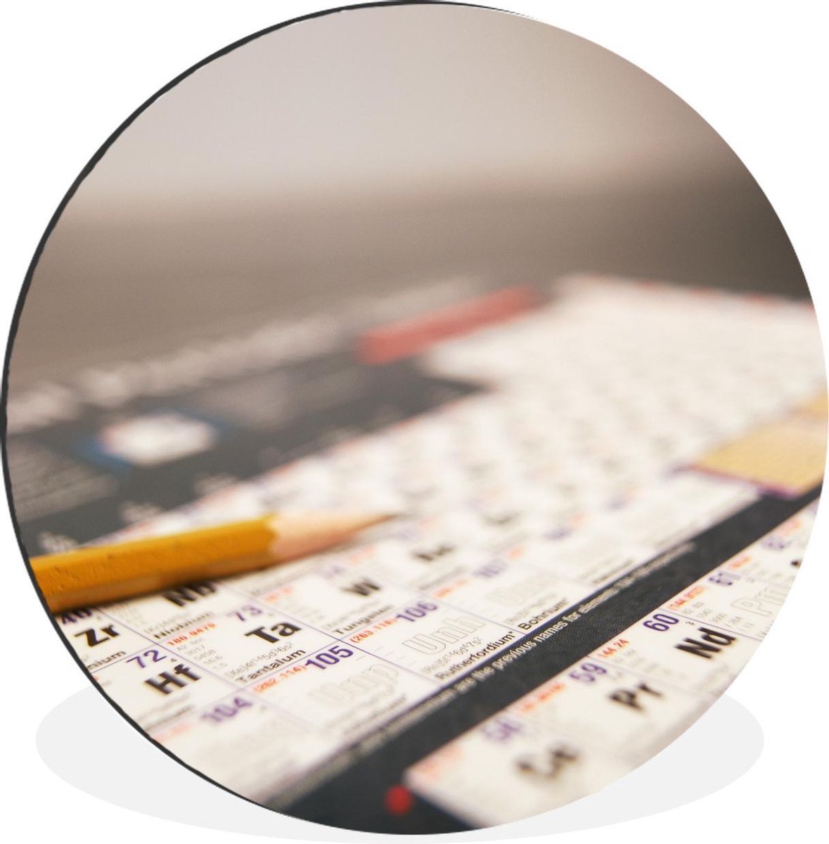 Crayon sur le tableau périodique Cercle mural en aluminium ⌀ 140 cm ...