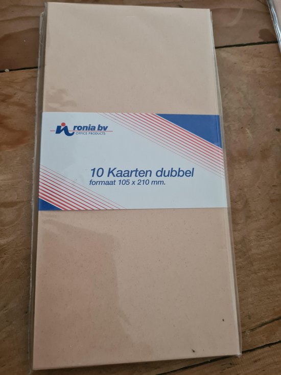 Wronia 10 kaarten dubbel 105 x 210mm Stro | bol