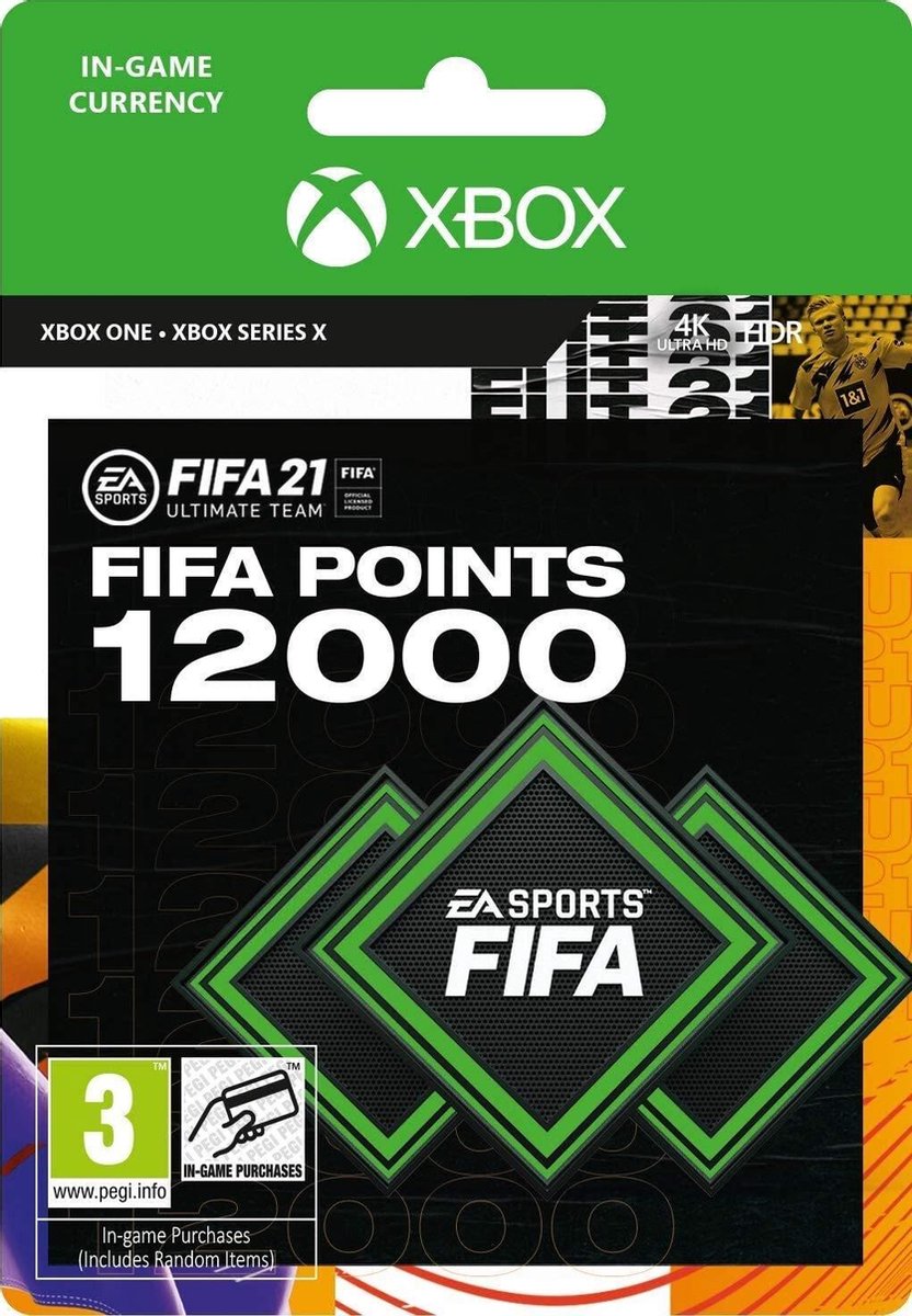 12 000 Fut Punten Fifa 21 Ultimate Team In Game Tegoed Xbox One