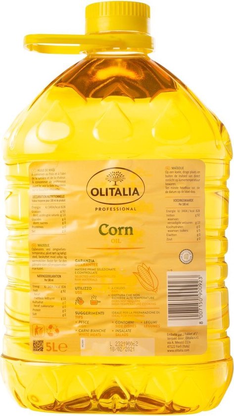 Olitalia - Maïsolie - PET 5 ltr | bol.com
