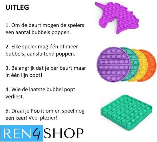 Ren4Shop© Fidget Toys Pop It - Hart - Hartje - groen - Stress verlagend ...