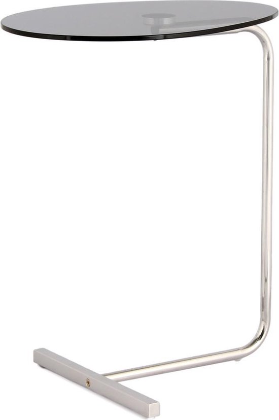 Bijzettafel Helpmate 525 zilver / zwart Voetstuk kan onder de bank ...