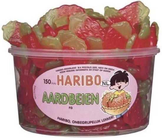 Haribo snoep aardbeien - 150 stuks | bol.com
