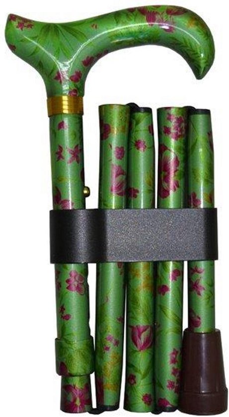 Finna wandelstok plooi- en verstelbaar, volledig in 1 motief : groen ...