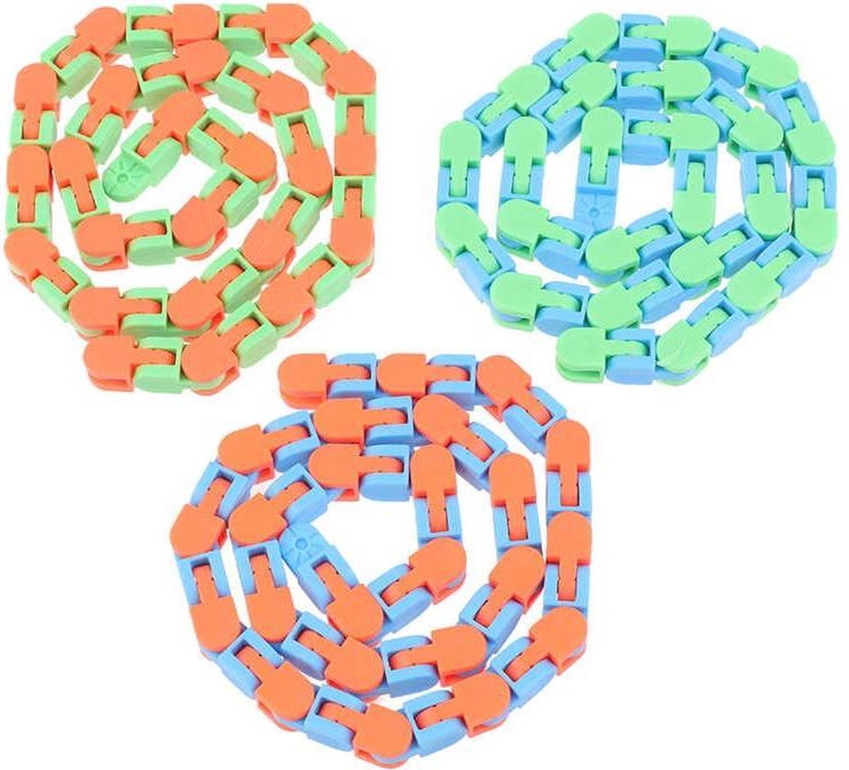 Orby® Fidget Toys Pakket 6-delig - 3x Wacky Track - 3x Monkey Noodles ...