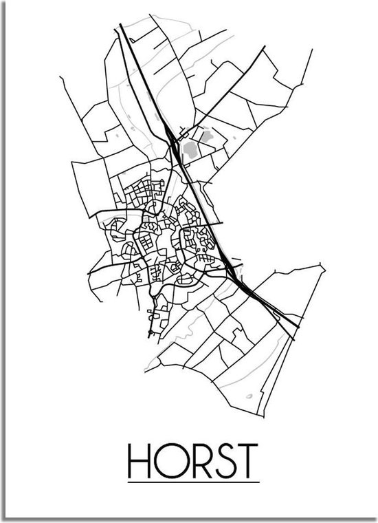 Horst Plattegrond poster A4 poster (21x29,7cm) - DesignClaudShop | bol.com