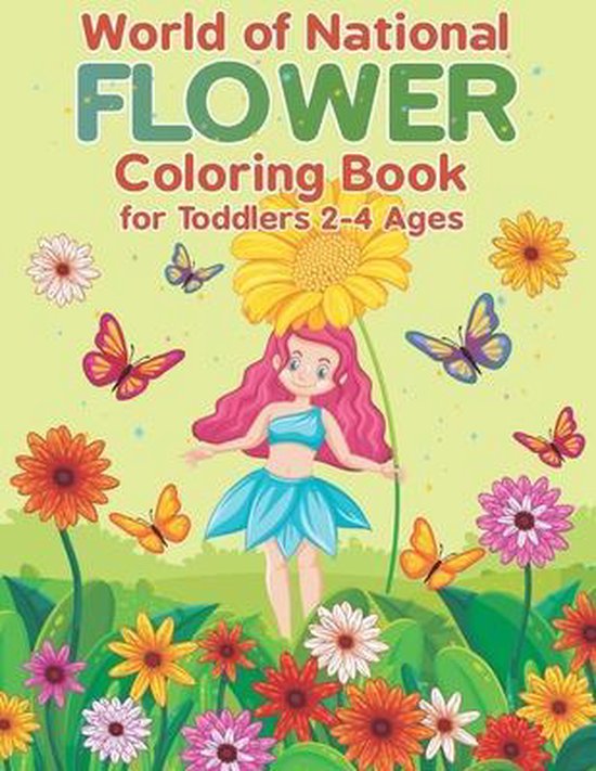 World of National Flower Coloring Book for Toddlers 2-4 Ages, Liam K ...