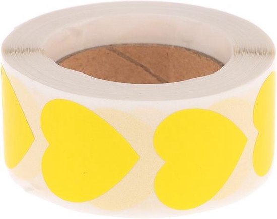 Sluitsticker Pasen - Sluitzegel - Geel hart / hartje | 40 stuks ...