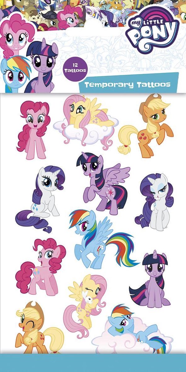 My Little Pony 2 Tattoos - Tijdelijke Tattoo - Body Glitter - Plak ...